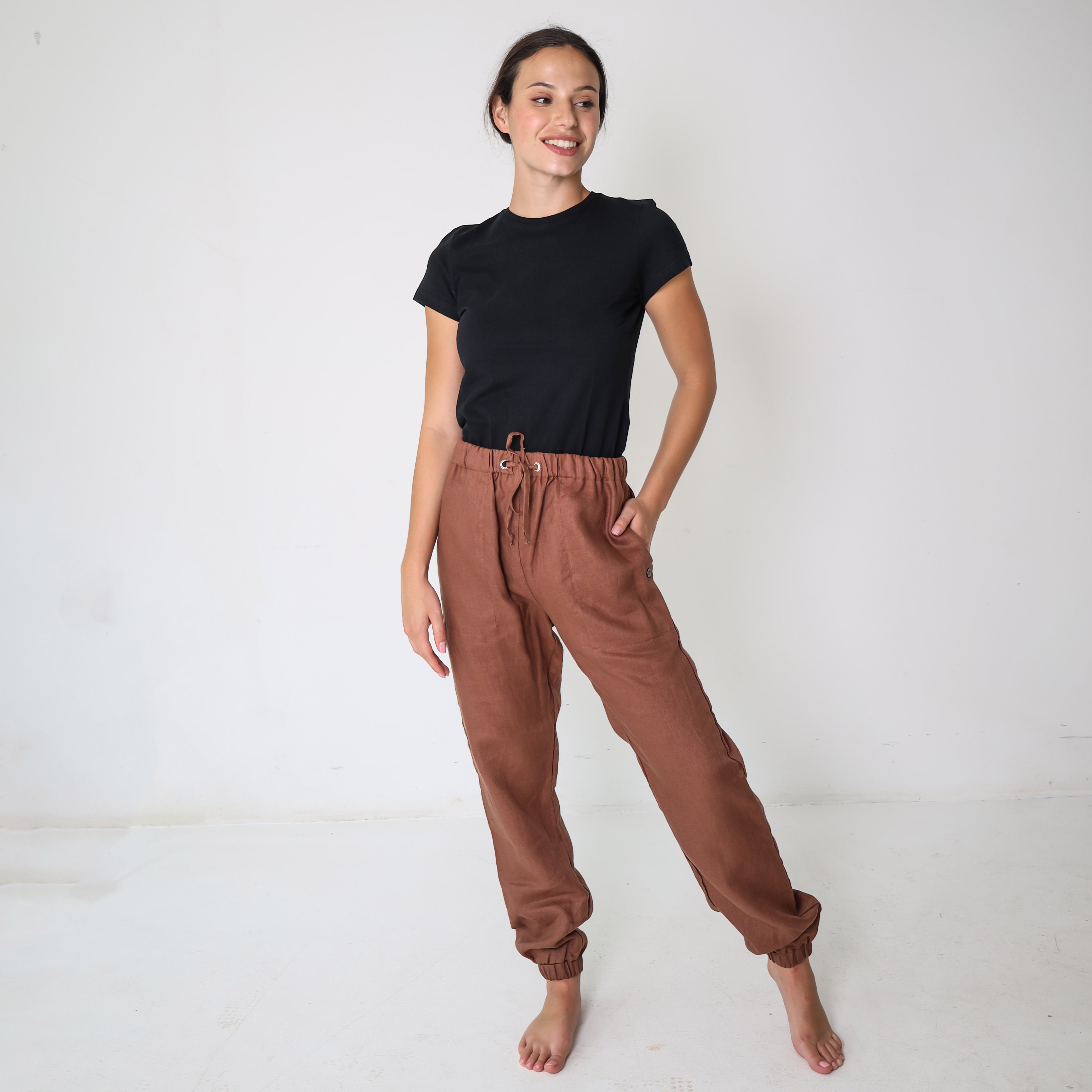 Keri Joggers | Mocha – Shop Adele Catherine