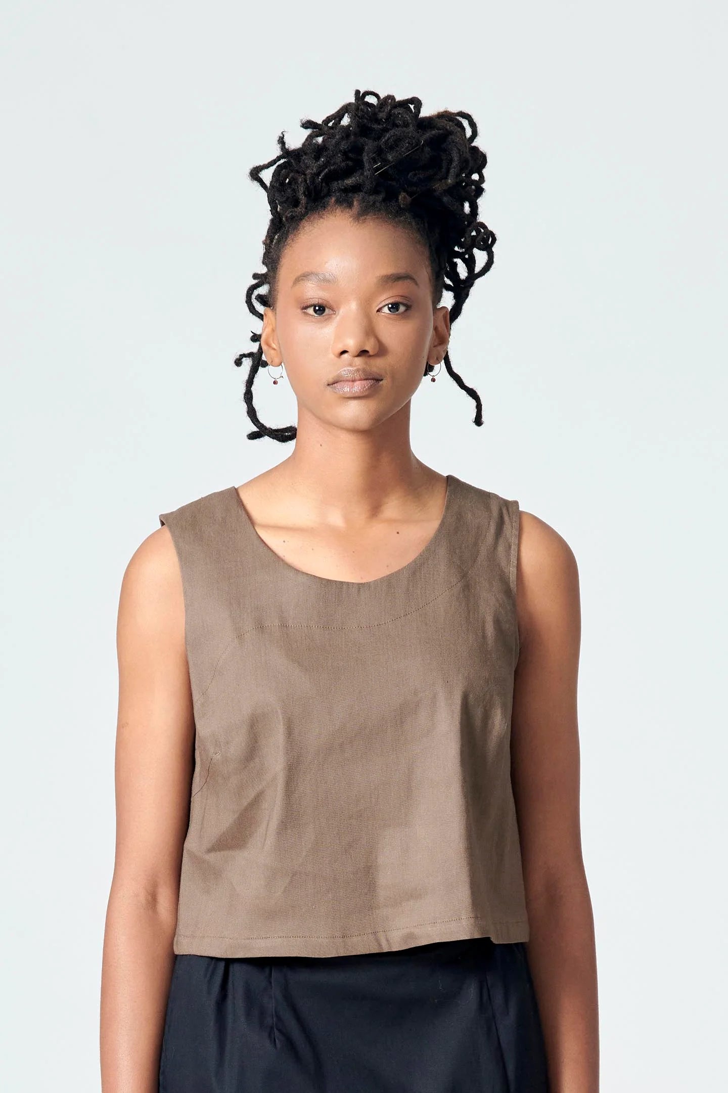 Cross Top | Choc – Shop Adele Catherine