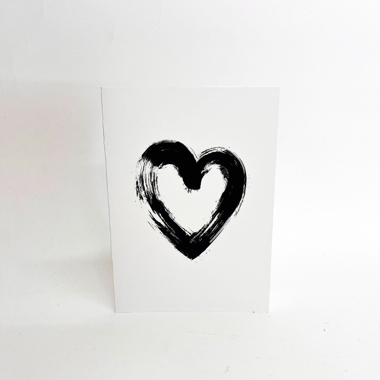 Graphic Card | Black Heart – Shop Adele Catherine